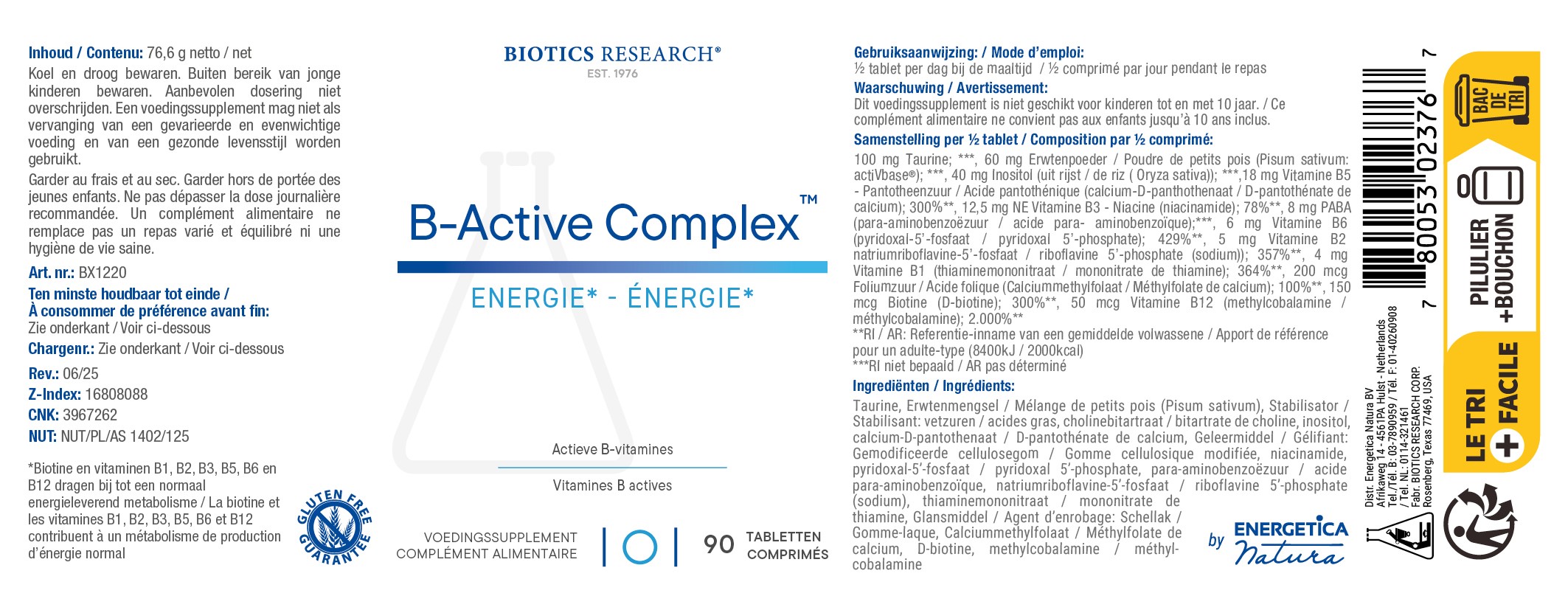 B-Active Complex | Biotics Research | Energetica Natura
